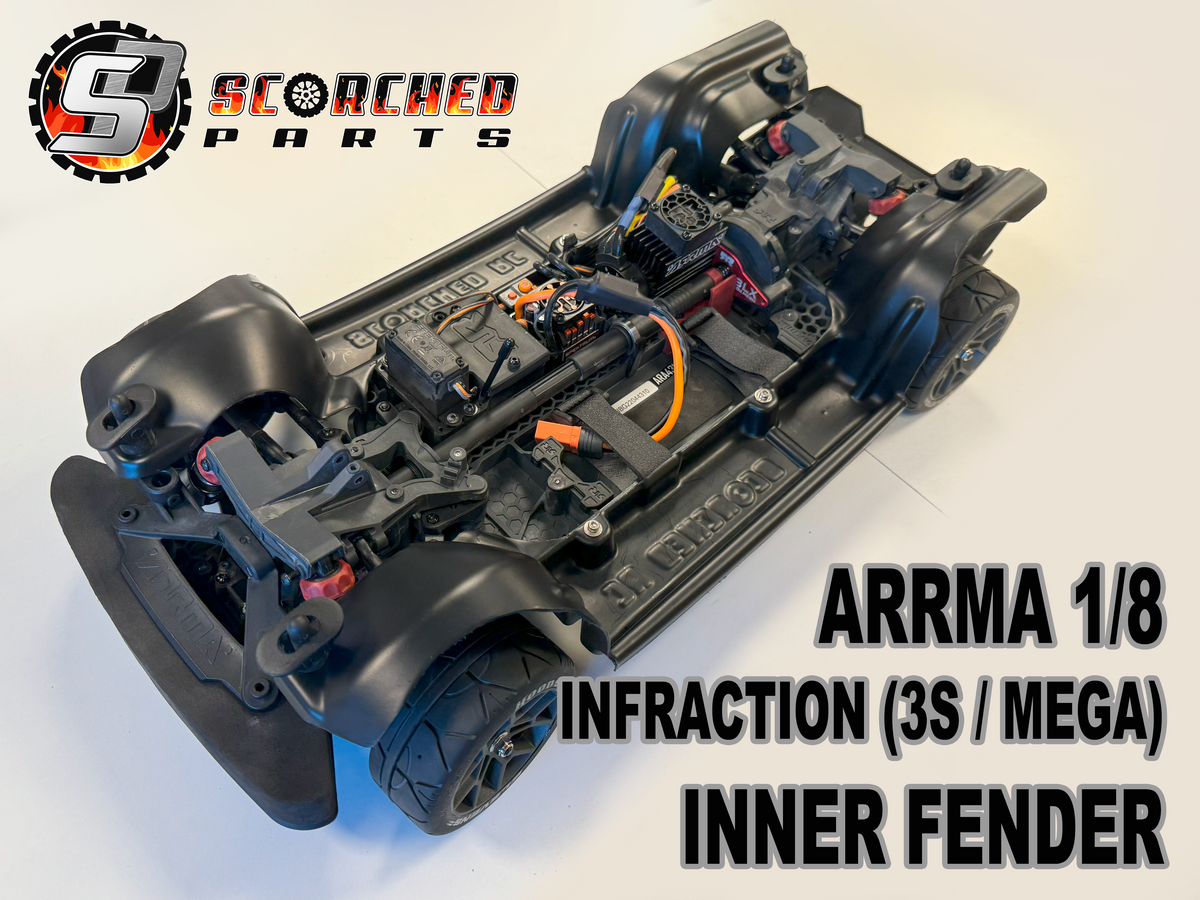 Inner Fenders / Mudguards - for Arrma 1/8 Infraction (3S and Mega ...