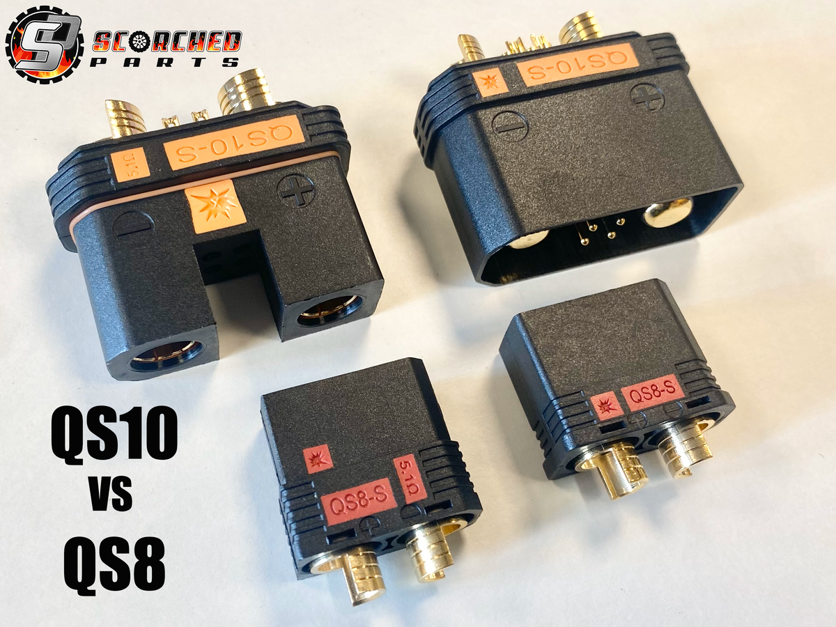 QS10-S High Power Antispark Connectors - MONSTER SIZE! – Scorched Parts RC