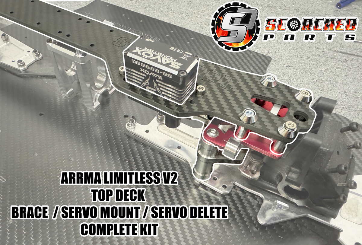 Carbon Fibre Top Deck Brace / Servo mount full kit - Limitless V2 ...