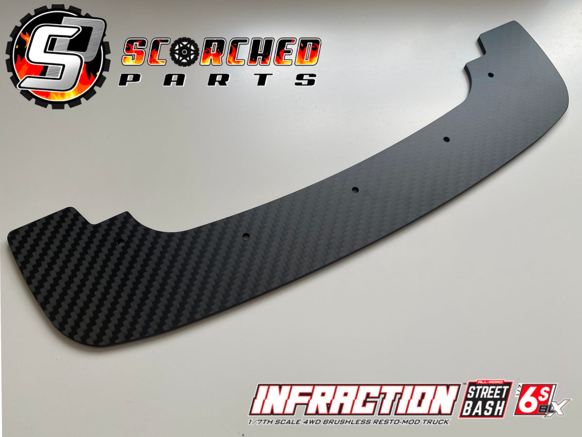 Carbon Fibre Front Splitter - for Arrma Infraction – Scorched Parts RC