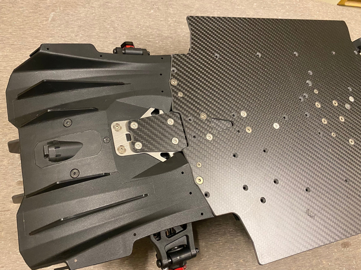 Carbon Fibre GT width Full Length 1/8 scale Chassis - 360mm Wheelbase ...